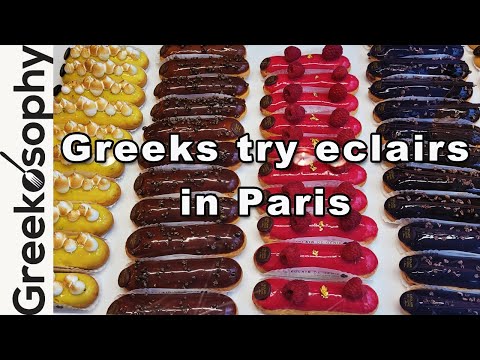 French Food Tour - Greeks try eclairs in Paris for the first time