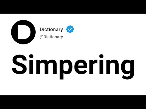 Simpering Meaning In English