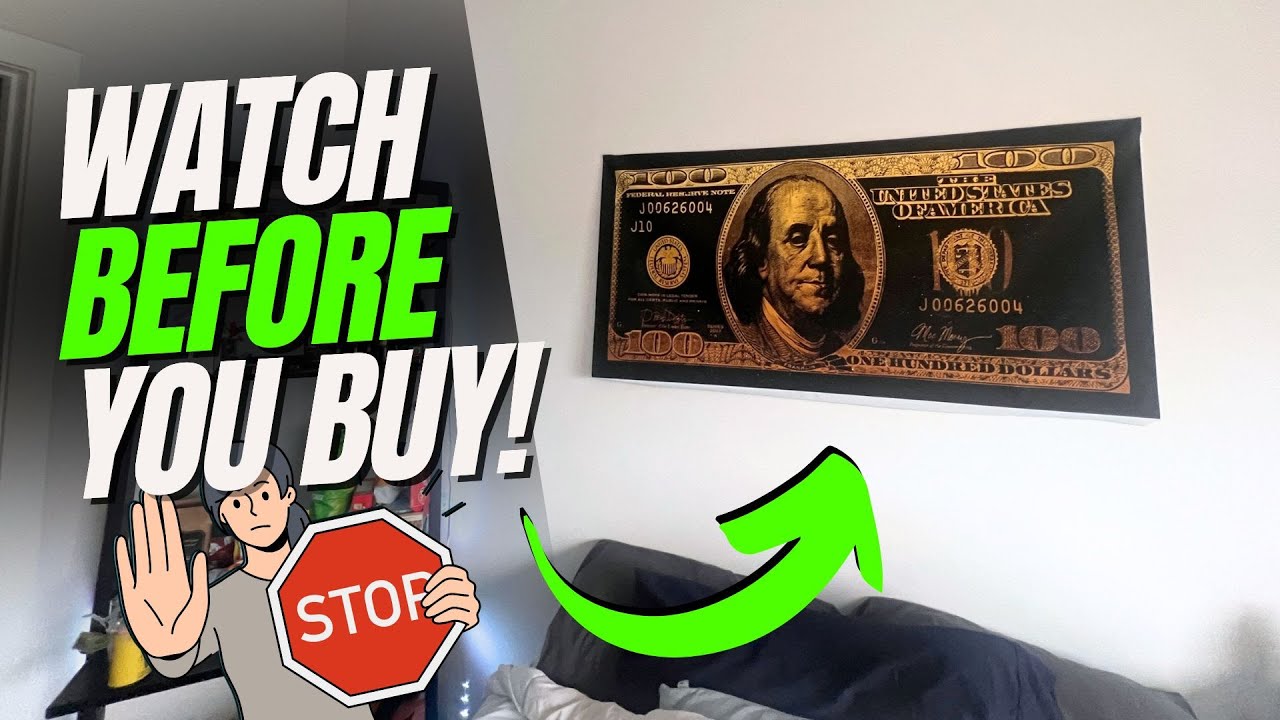 You need this 100 Dollar Bill Canvas Wall Art in your ROOM or Office! @TopFindsReviews