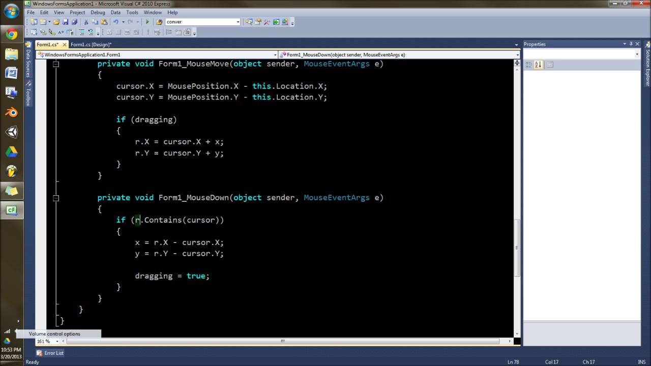 C# Graphics Tutorial Drag and Drop