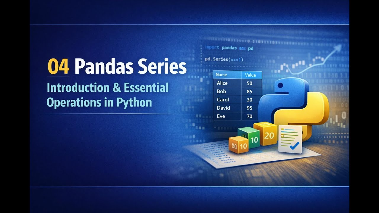 04 Pandas Series Introduction and Essential Operations in Python