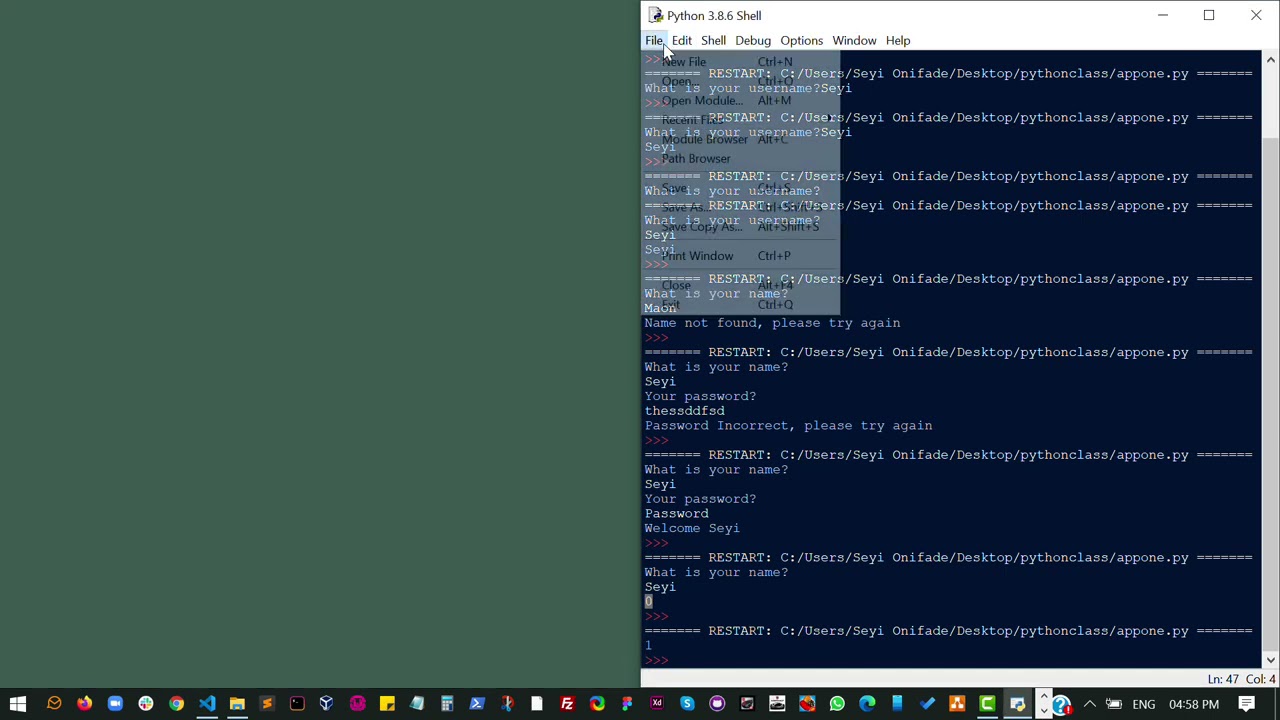 Python - 16 Project II Mock ATM