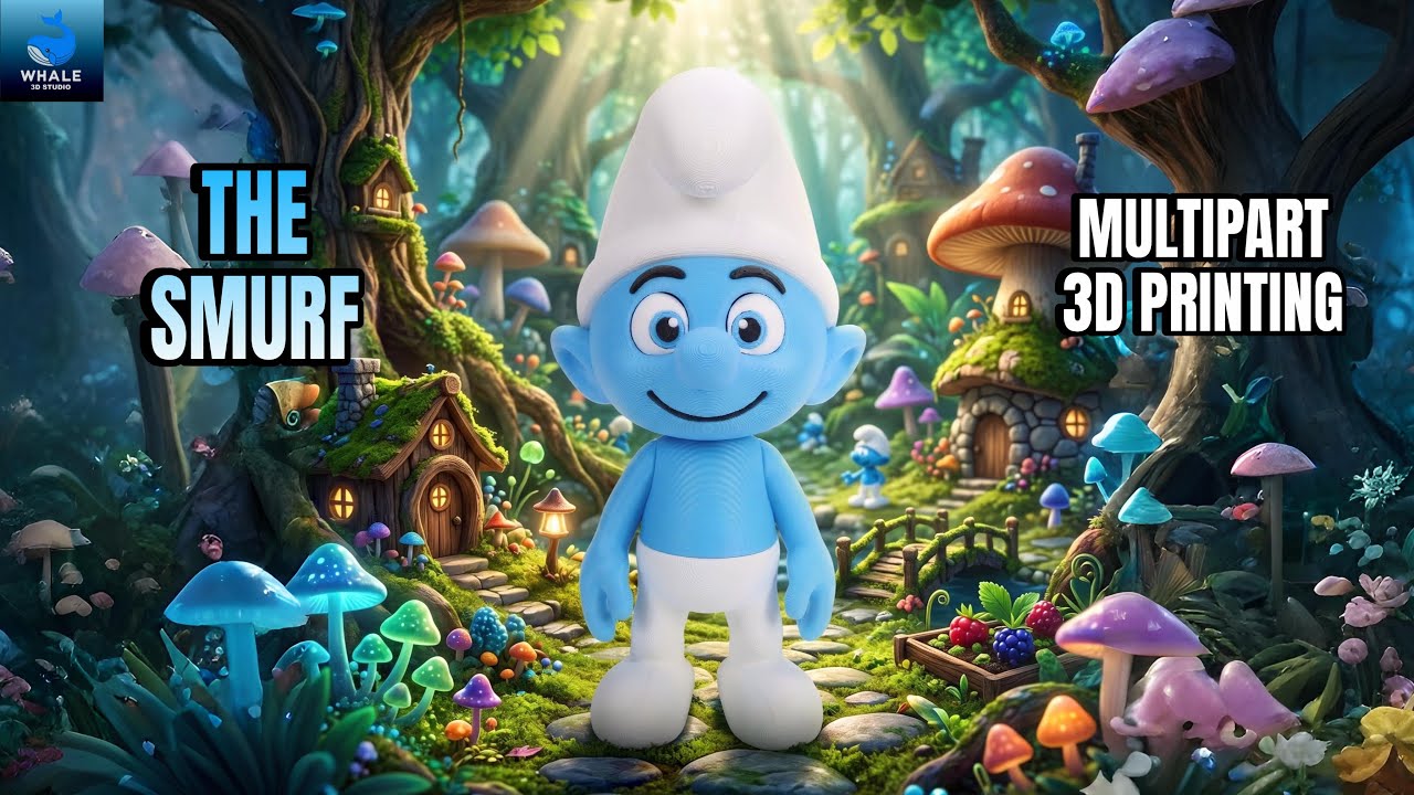 The Smurf - Fan Art - Multipart 3D Printing (No AMS)