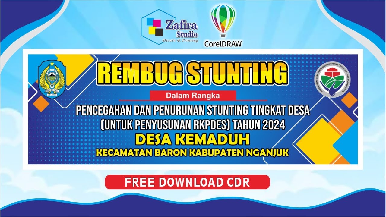 DESAIN SPANDUK / BANNER REMBUG STUNTING (FREE CDR)