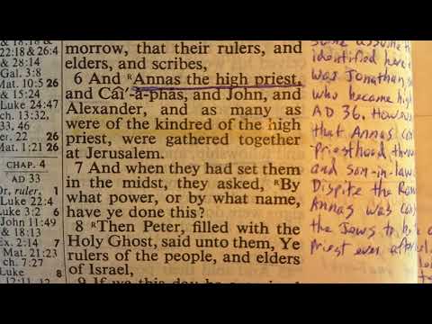 Acts 4: 6-8 Annas the High Priest