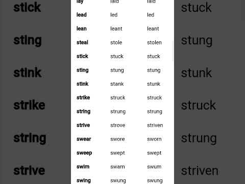 Three Forms of Verb in English