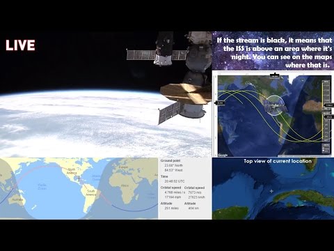 NASA HD LIVE Stream Earth from space captured from ISS | with Data (Speed, Location, Altitude) | HD