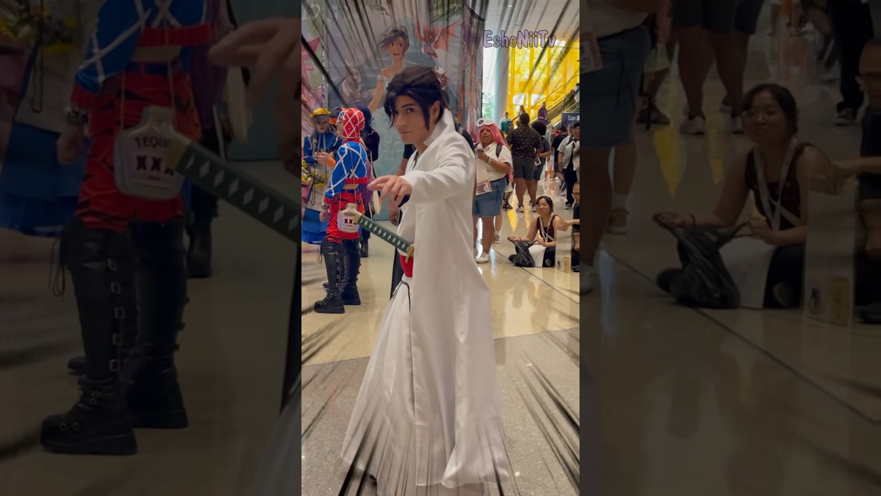 Aizen Crashes Out on Yoruichi 😭😂 #anime #bleach #cosplay #shorts #aizen