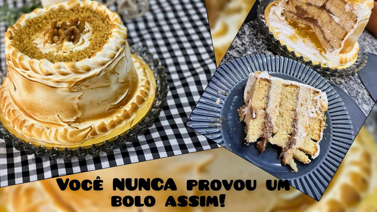 A Receita Irresistível do Bolo Baba de Moça com Nozes e Chocolate ...