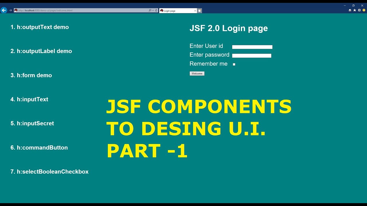 JSF components example part1