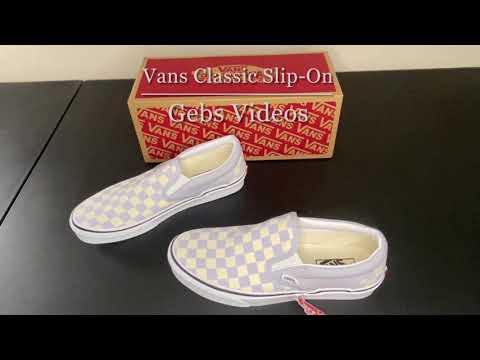 Vans Classic Slip-On Shoes Unboxing and Overview | Checkerboard Pattern | Gebs Skateboard Videos