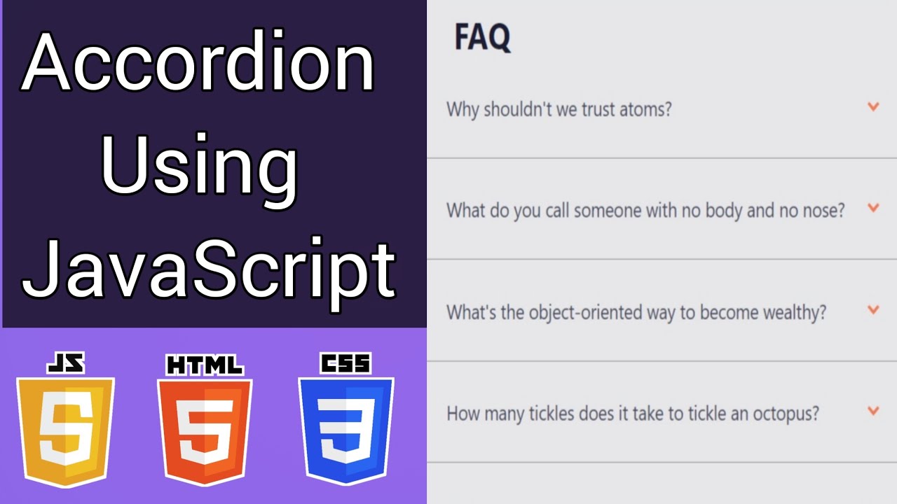 Create A Accordion in 2021 Using HTML CSS and JavaScript |JavaScript Coding Challenge