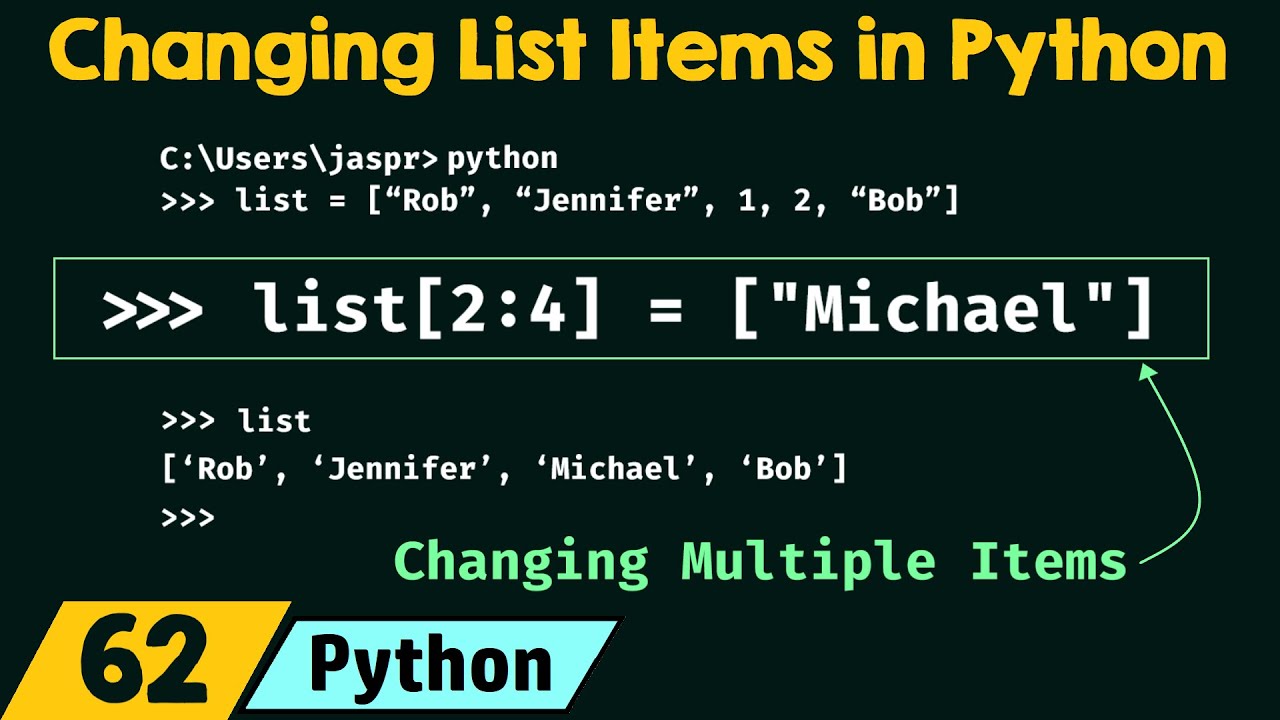 Changing List Items in Python