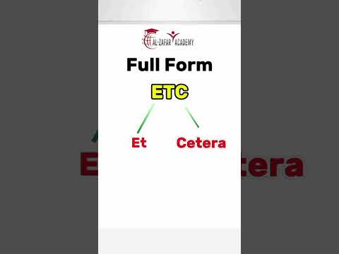 Full form of etc.|learn full form of etc.| #english #shorts #fullform #englishspeaking #etc #short