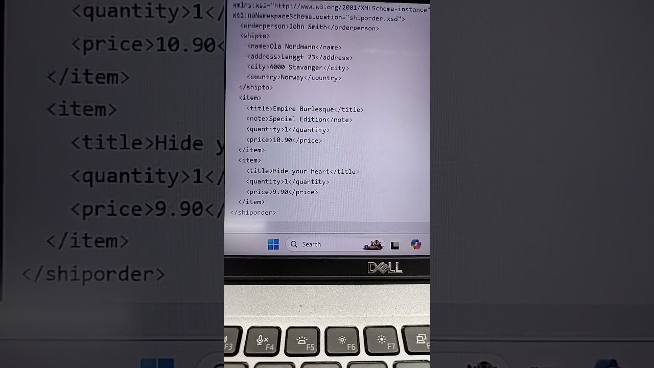 simple XML document file #xml #java #javascript #html #learnprogramming #developer