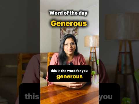 Generous Meaning in English | Learn Everyday Use Words #generous #englishwords #learnenglish #vocabs