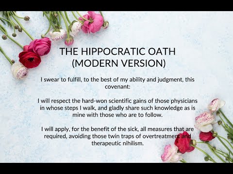 THE HIPPOCRATIC OATH: MODERN VERSION