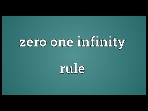 Zero one infinity rule Meaning