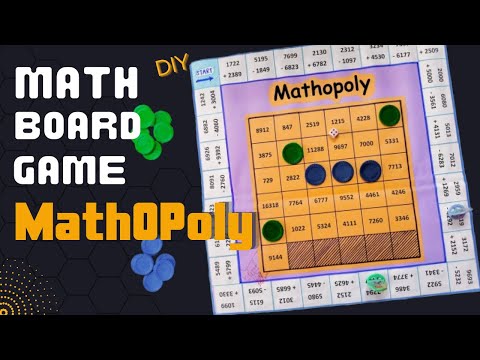 Make Your Own Math Board Game | DIY Math-O-Poly Board Game | 4 Digits Addition & Subtraction Game