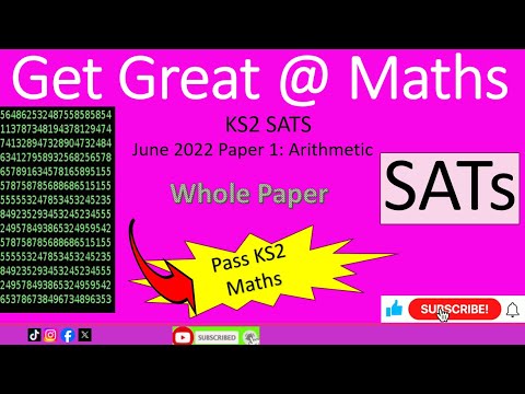 KS2 SATs June 2022 Maths Paper 1 Arithmetic Whole Paper BIDMAS #walkthrough