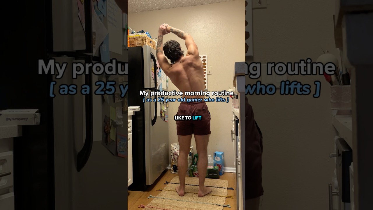 My morning routine as a 25 year old gamer who lifts 🎮💪 #gym #gaming