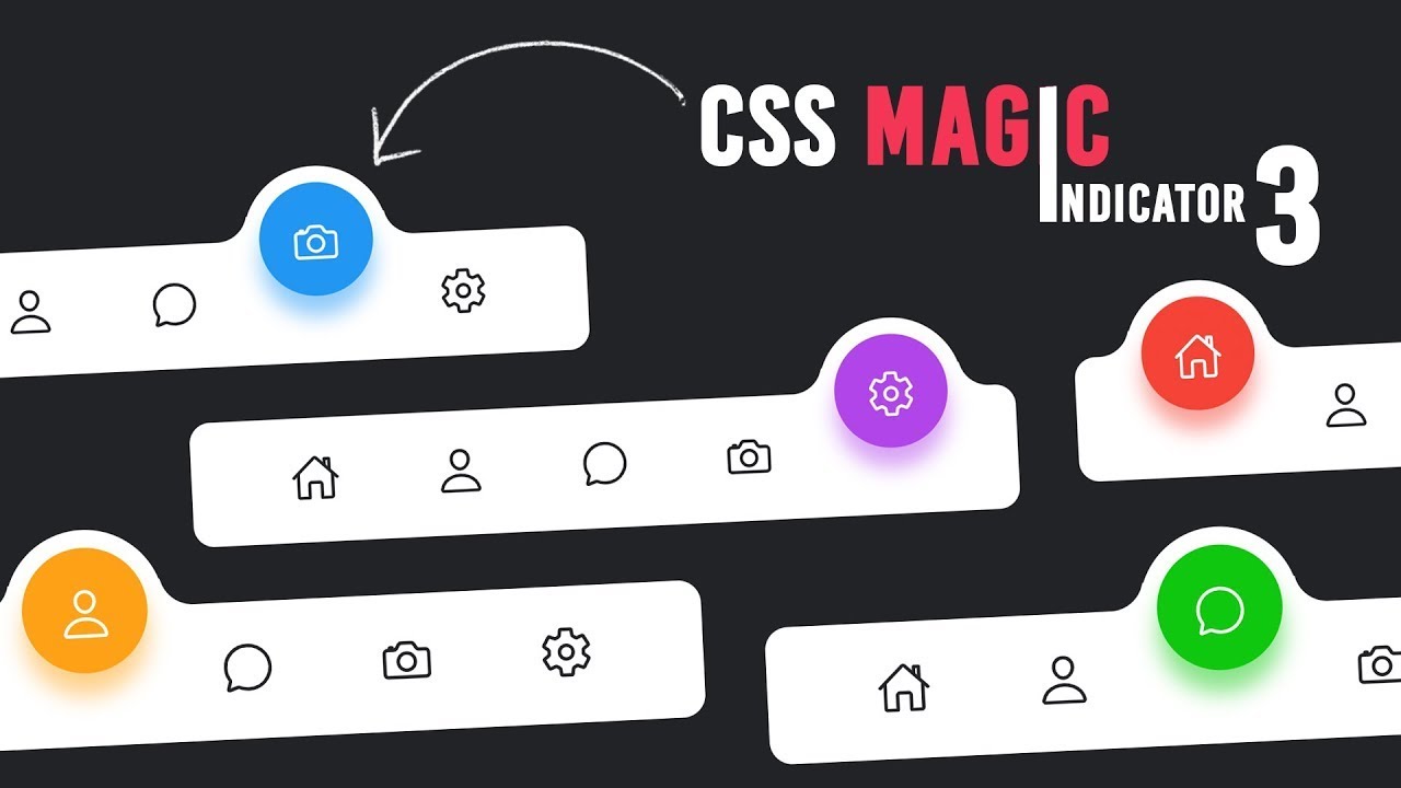 Magic Navigation Menu Indicator || HTML & CSS Project 74
