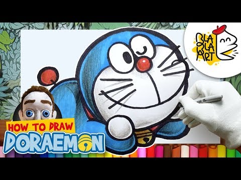 HOW TO DRAW DORAEMON | Best Anime Characters Easy Drawing for Kids | BLABLA ART