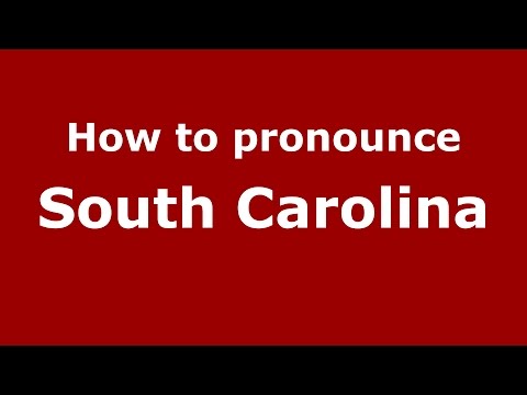 How to pronounce South Carolina (American English/US) - PronounceNames.com