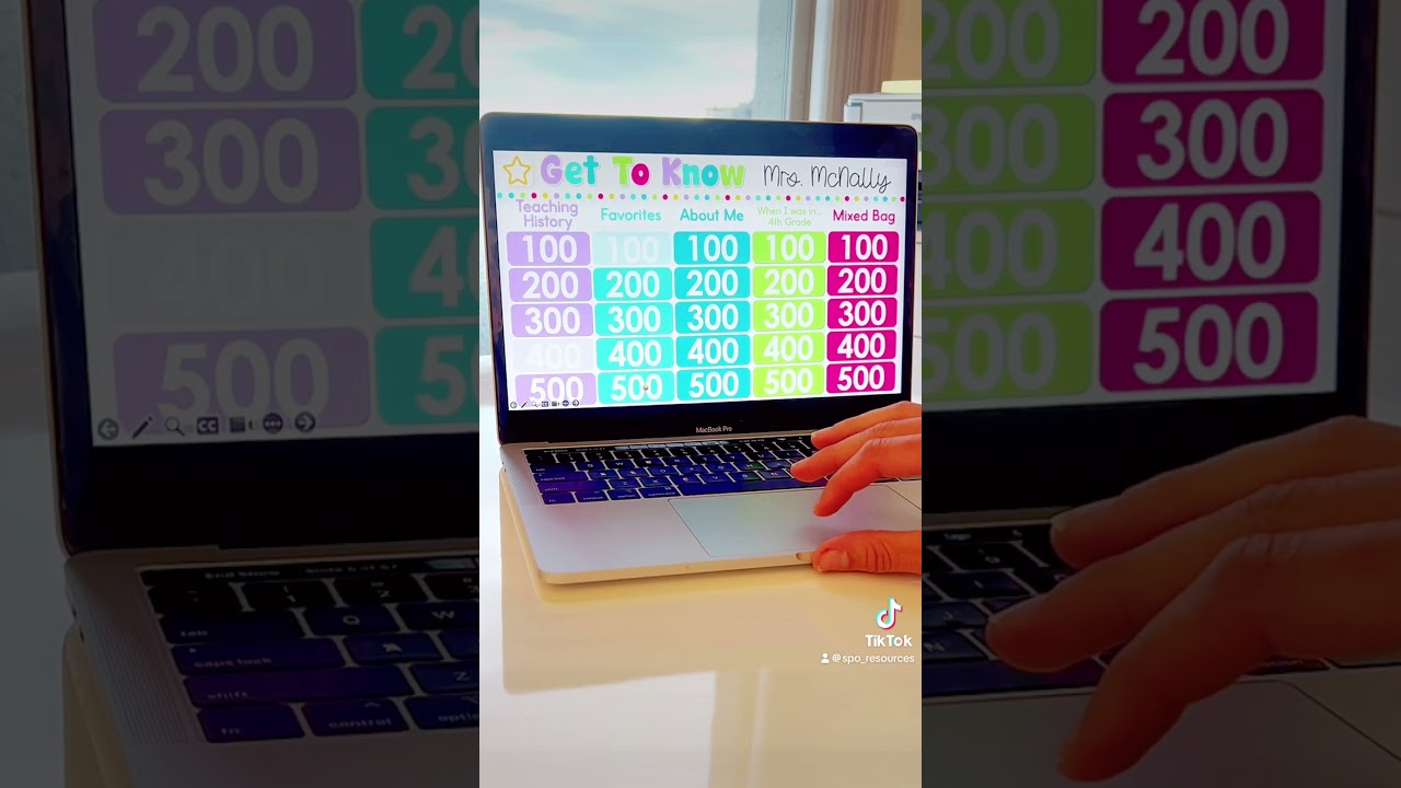 Editable Meet the Teacher Jeopardy Game | Back to School Get To Know Your Teacher Slides Template