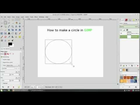 Make a circle in GIMP