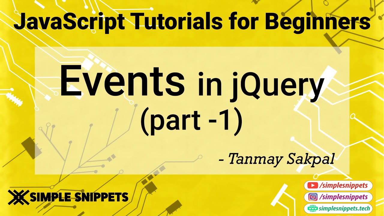 40 - Events in jQuery(Part - 1) | jQuery Tutorials for Beginners