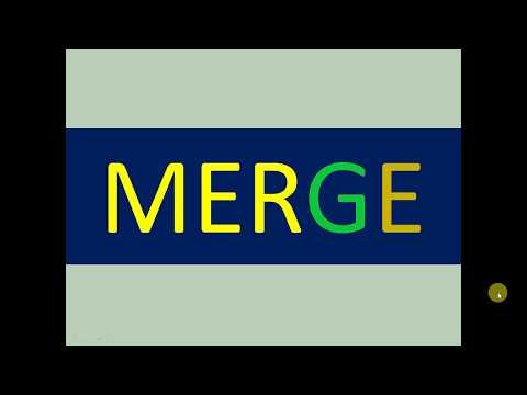MERGE meaning with the explanation in hindi