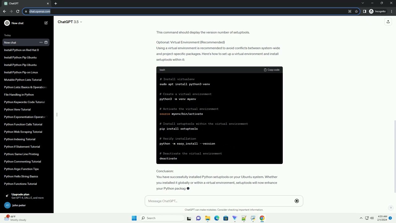 install python setuptools ubuntu