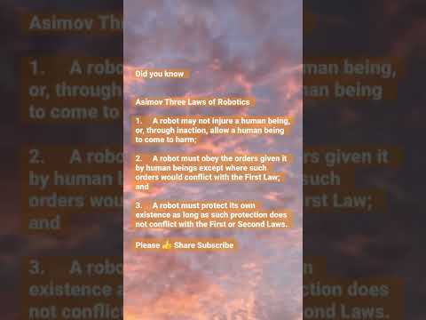 Three laws of Robotics
