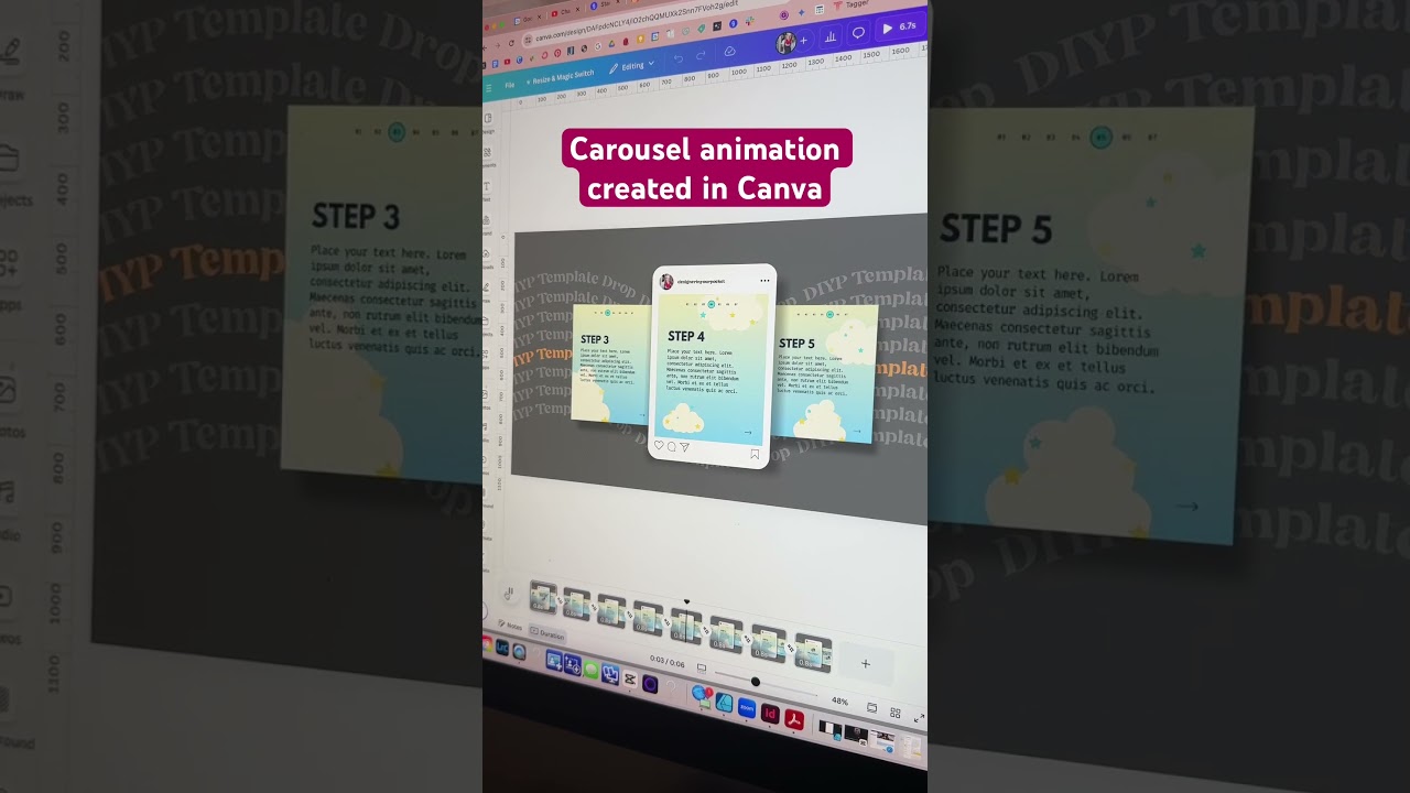 Create an engaging carousel animation in Canva