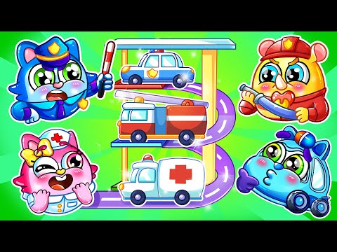 Car Rescue Team Song | Fire Truck, Ambulance, Police Car Go Go!???????????? Funny Songs | LaLiLu - Kids Songs