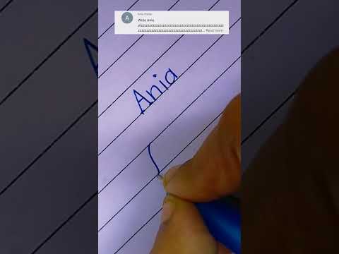 Ania - Name Writing।। Simple Name Calligraphy।। How To Write Cursive Neatly