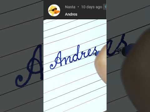 Andres - Beautiful name in Cursive writing | Cursive writing for beginners | #shorts