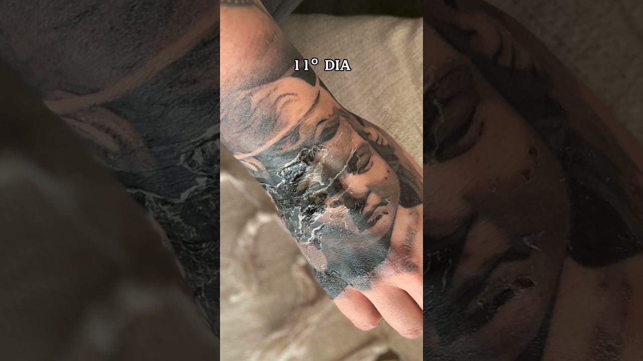 Como são as etapas de cicatrização dos trabalhos que você faz? #tattoo #tatuador #tatuadoriniciante