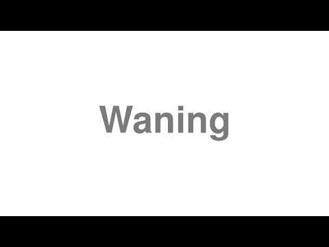How to Pronounce "Waning"