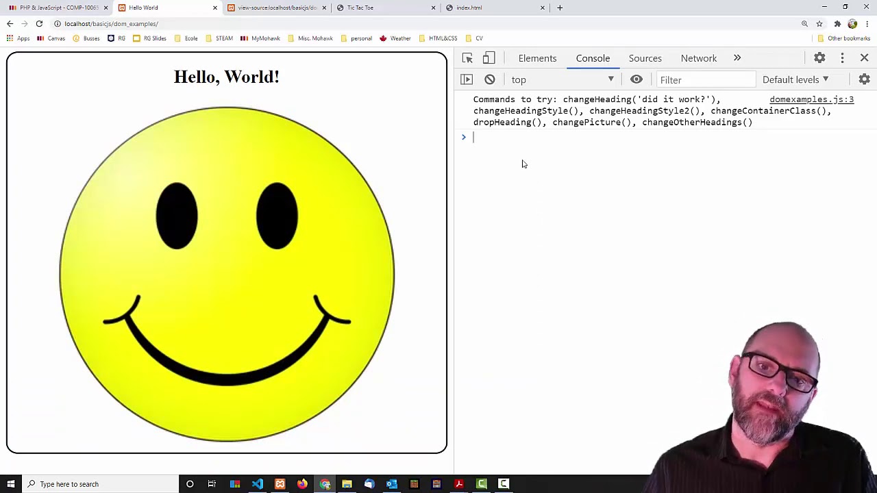 PHP & JavaScript: Module 3, Section 3   The DOM