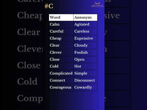 Antonyms | Words and their opposites #C #antonyms #oppositewords #learnenglish #shorts