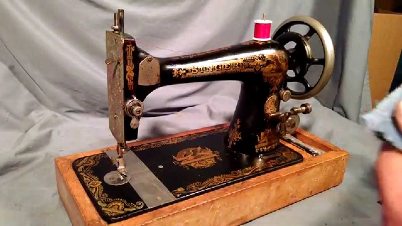 Nice Serviced Antique 1907 Singer 27 Sphinx Treadle Only Sewing Machine H1122360