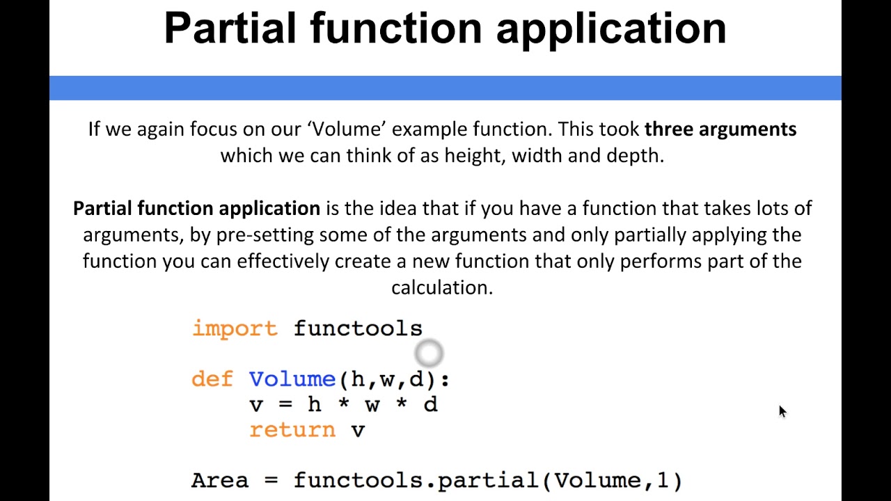 Functional Programming - Partial function application