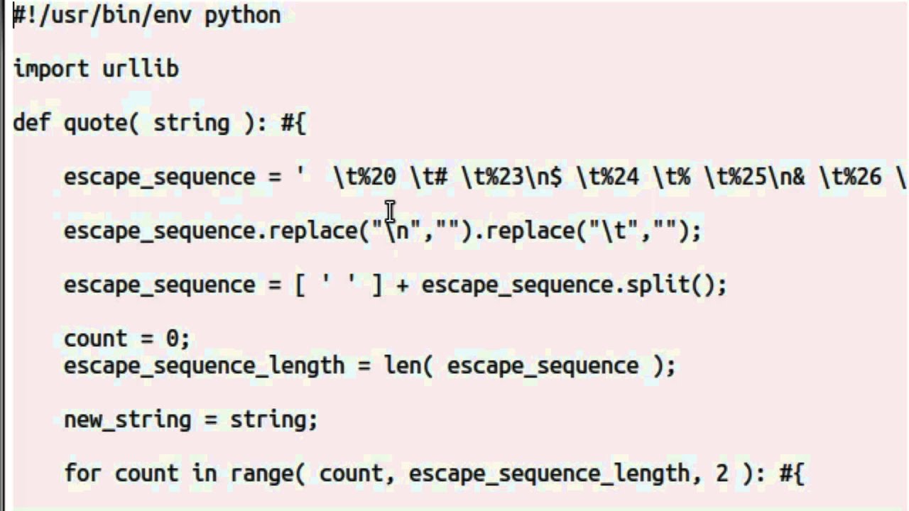Python [urllib] 03 Recreating 'Quote' Functions