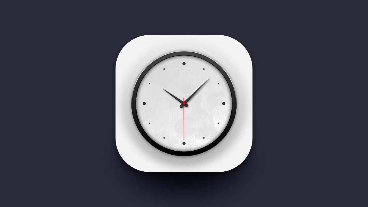 Clock App Icon Logo Design in Affinity Designer