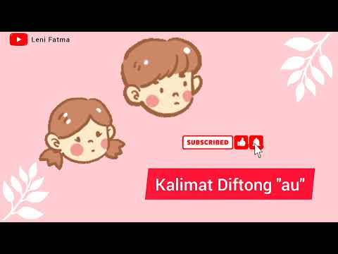 20 Kalimat Diftong "au" sesuai KBBI | Belajar Membaca | Flash Card Digital | Kartu Baca