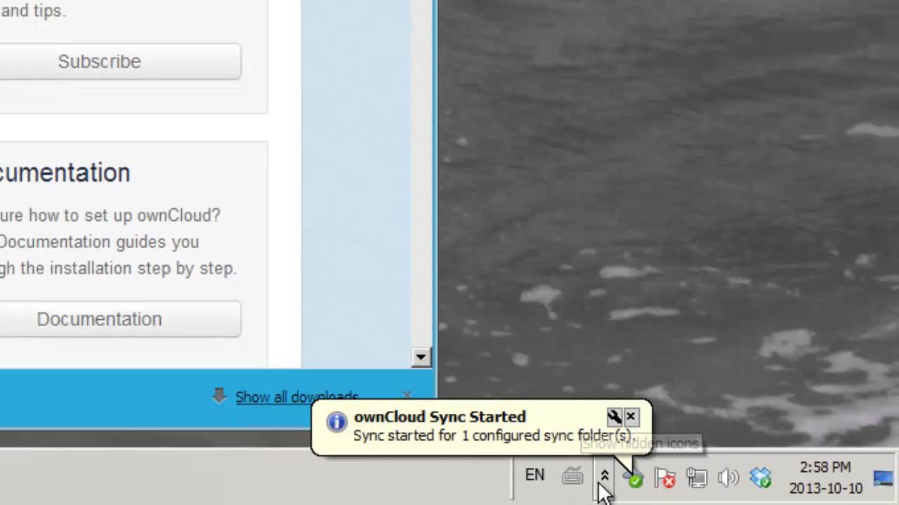 Installing the Owncloud client for Windows