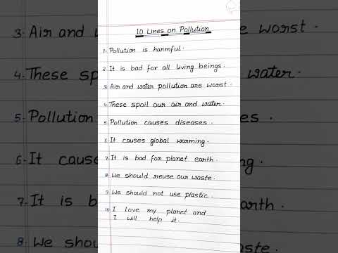 10 Lines on Pollution/ Essay on Pollution/ 10 Lines Essay on Pollution