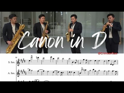 Canon in D (Sax Quartet) Music Sheet Play-along